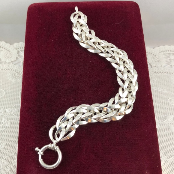 Orme | Jewelry | Orme Woven Or Braided 925 Sterling Silver Bracelet | Poshmark